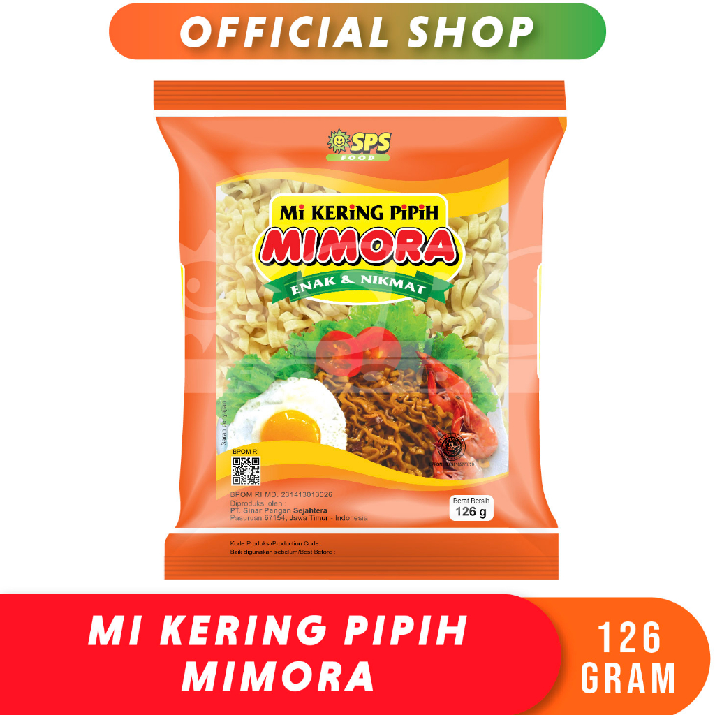 Jual Mimora Mi Kering Pipih 126 Gr (1 Pack) | Shopee Indonesia