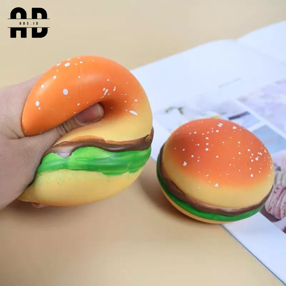 Jual ABS - Mainan Squishy Hamburger Mini Mainan Pencet Anti Stress ...