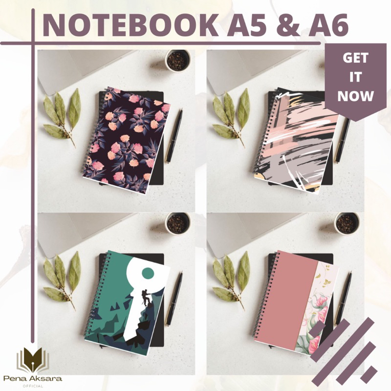Jual NOTEBOOK BUKU JURNAL BUKU CATATAN A6 NOTEBOOK A5 HVS 100 HALAMAN ...