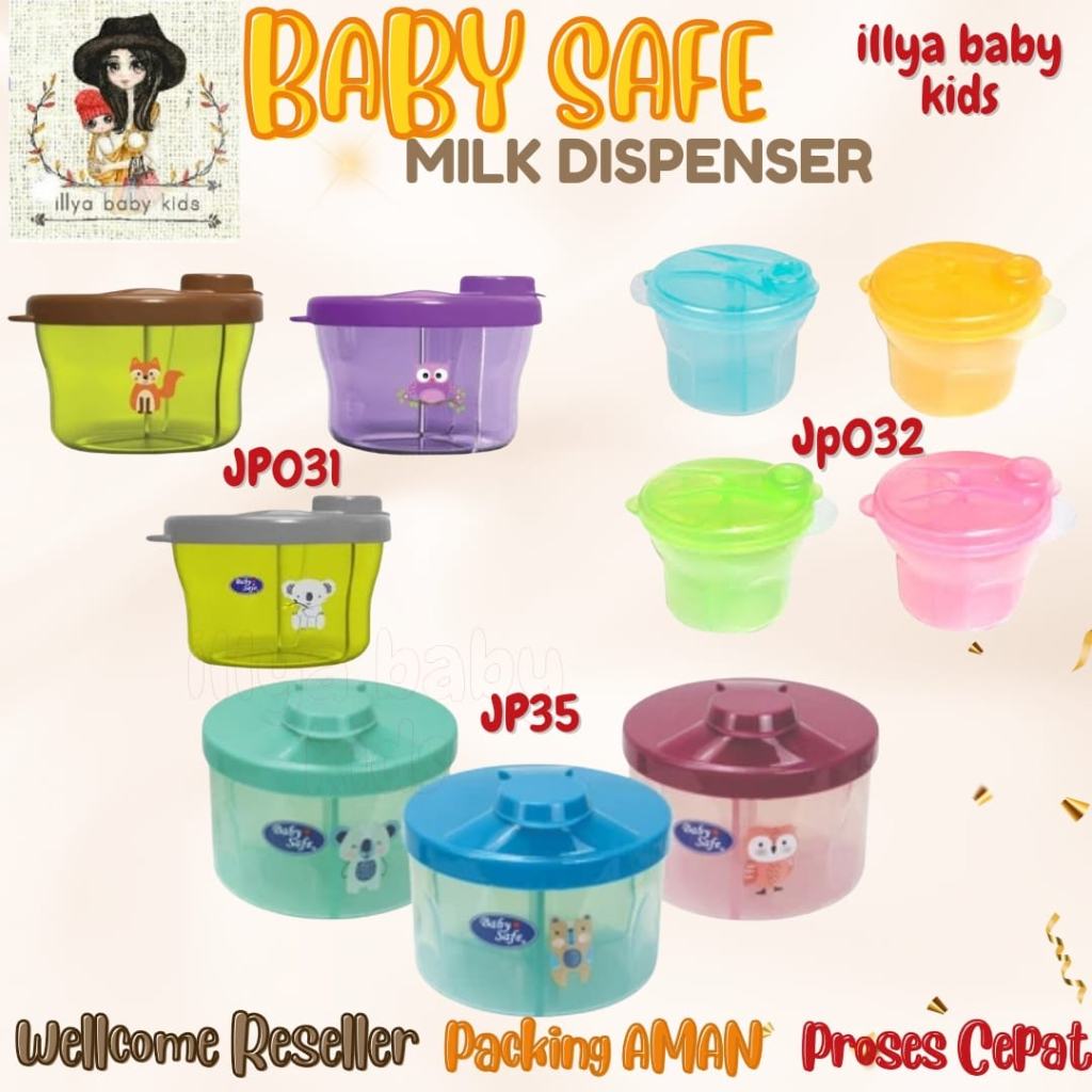 Jual Baby Safe Milk Powder Container / Tempat Susu Bubuk Bayi Sekat 3 ...