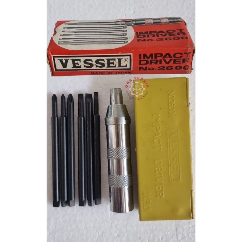 Jual Obeng ketok set / Impact driver - VESSEL Type 2600 | Shopee Indonesia