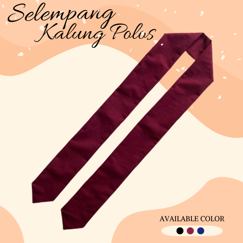 Jual 1HARI JADI, SELEMPANG KALUNG POLOS TANPA BORDIR (1 ATAU 2 LAPIS ...