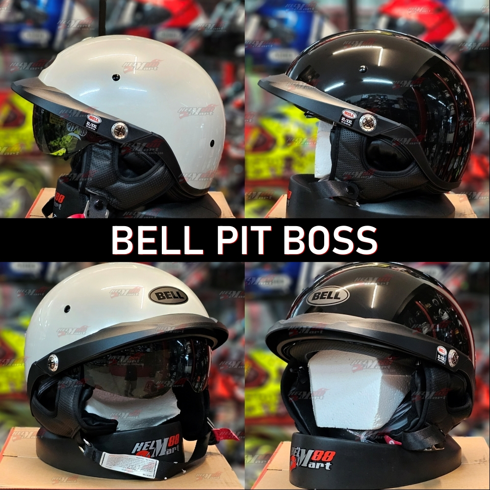 Jual BELL Pit Boss Solid Cruiser Helmet - Helm BELL Open Face | Shopee ...