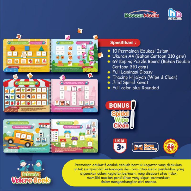 Jual Islamic Velcro Book Buku Aktivitas Anak Islam | Shopee Indonesia