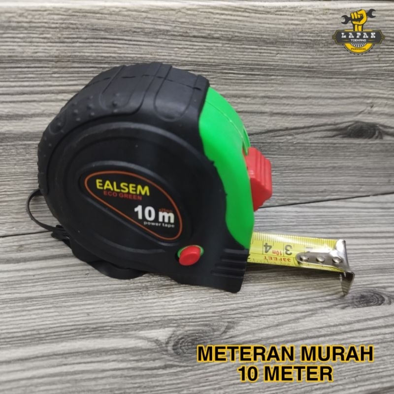 Jual Meteran Alat Ukur Tukang 10 Meter Grip Karet | Shopee Indonesia