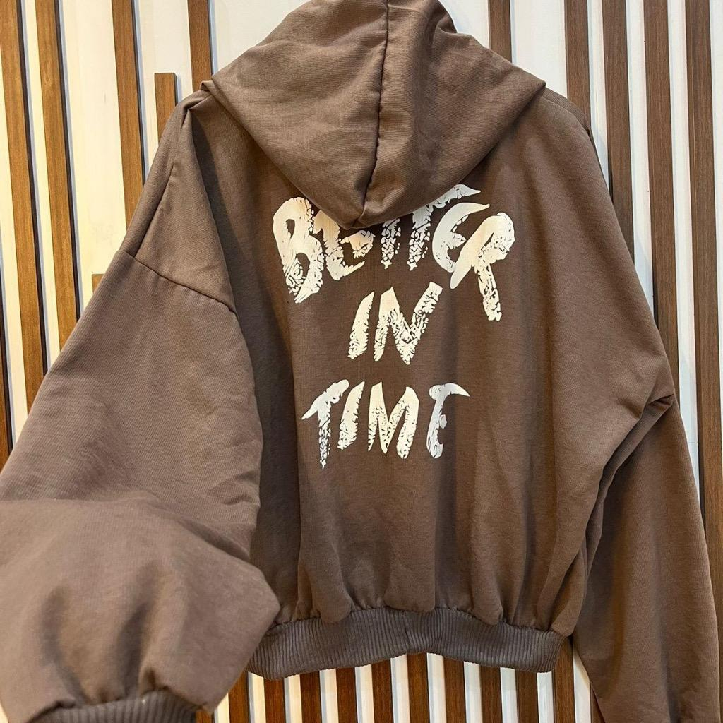 Jual XXL BETTER IN TIME ZIPPER JAKET HOODIE JUMPER UNISEX - JAKET HODIE ...