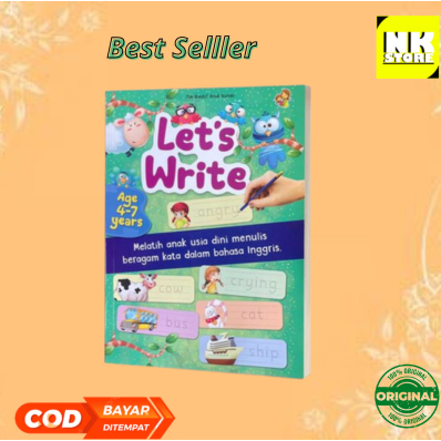 Jual BUKU BELAJAR AKTIVITAS ANAK LATIHAN MENULIS TULIS KATA BAHASA INGGRIS LET'S WRITE ANAK TK ...