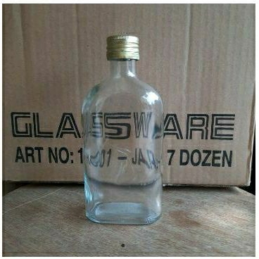 Jual Botol kaca gepeng botol oval 250 ml NEW ORI | Shopee Indonesia