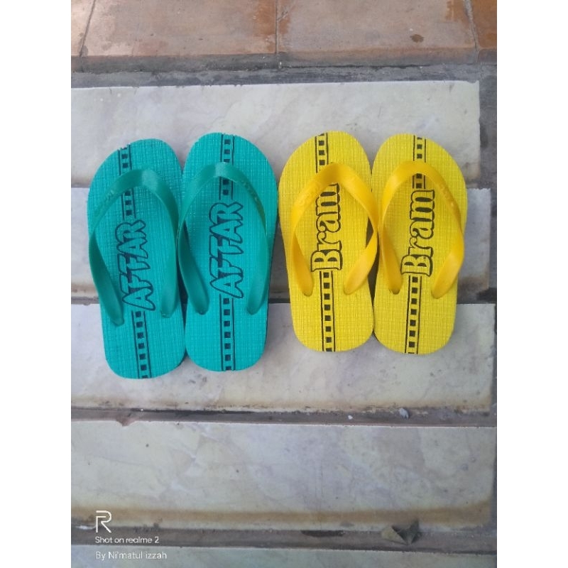 Jual SANDAL ANAK MELLY CUSTOM BISA REQUES NAMA SUKA2 | Shopee Indonesia