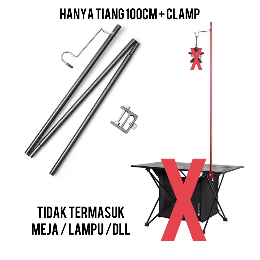 Jual Stand Tiang Lampu Lentera Lampion Outdoor Portable Camping Mancing ...