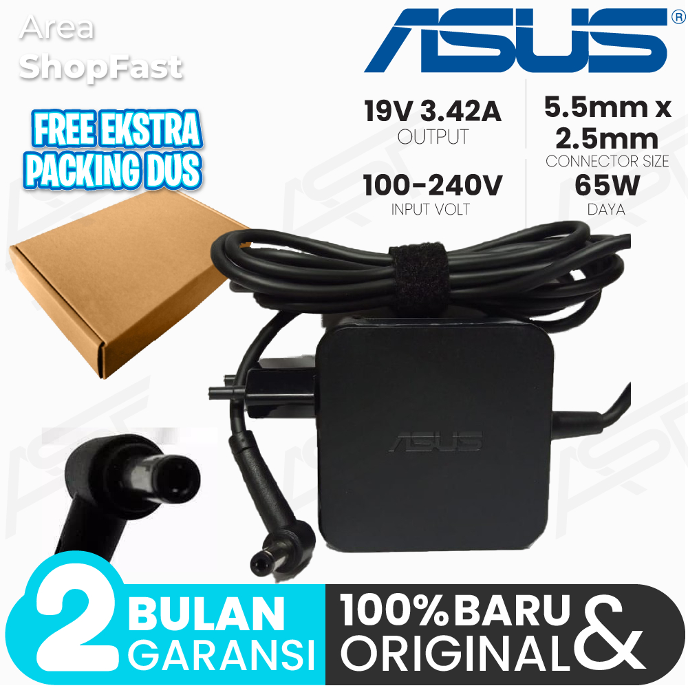 Jual Adaptor Charger Laptop Asus X455L X455 X450 X451 X452 X450C X450L 19V 3.42A KOTAK | Shopee ...