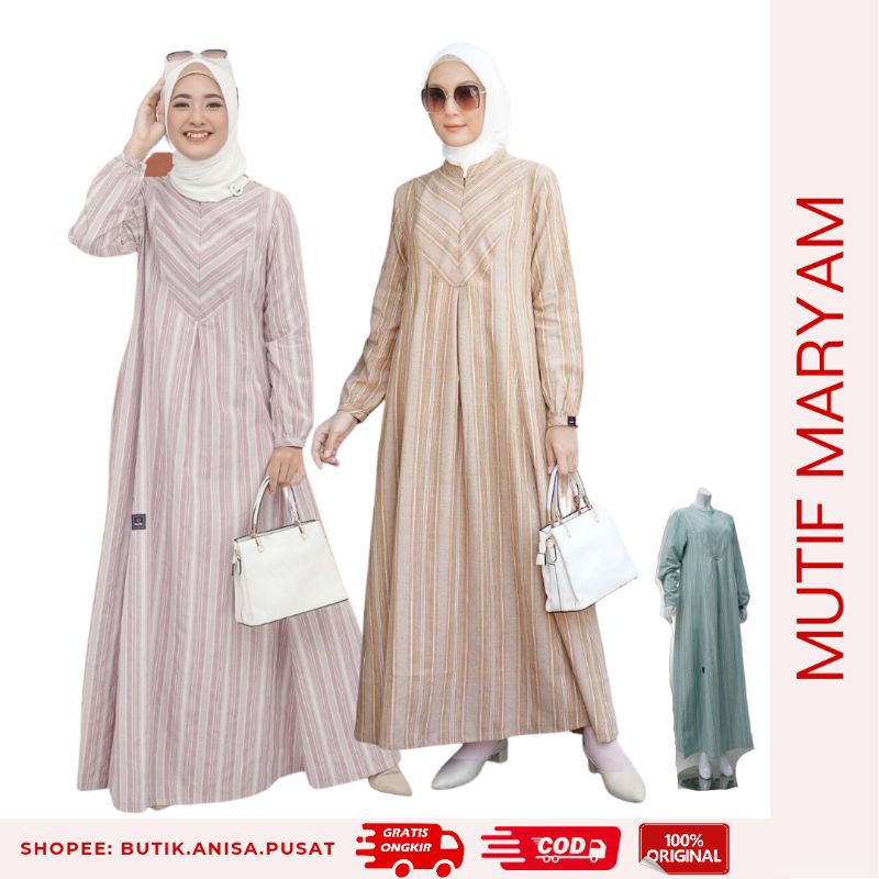 Jual Gamis Mutif Maryam Brown Green Mint Purple Quail | Shopee Indonesia