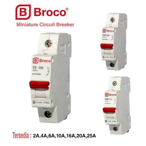 Jual MCB Merk BROCO Meteran Listrik Sekring KWH PLN 2A 4A 6A 10A ...