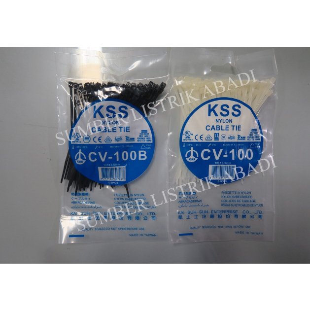 Jual KSS Cable Tie / Kabel ties / pengikat kabel 10 cm KSS CV 100 isi ...