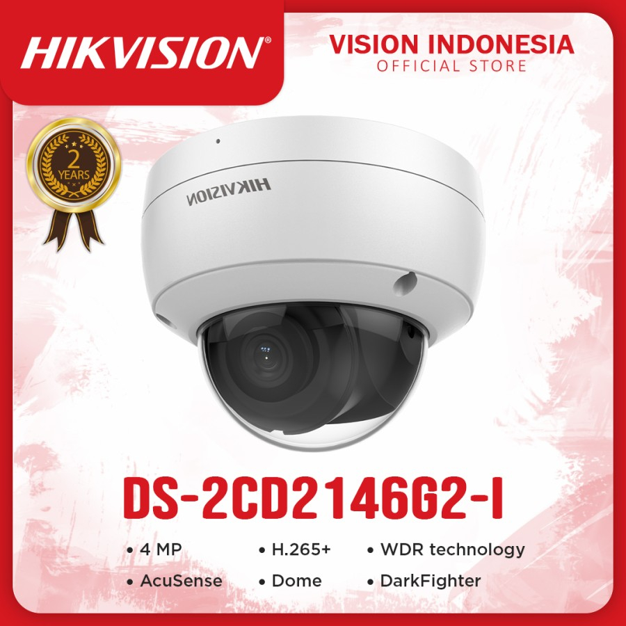 Jual HIKVISION DS-2CD2146G2-I / 4MP AcuSense Fixed Dome Network Camera | Shopee Indonesia