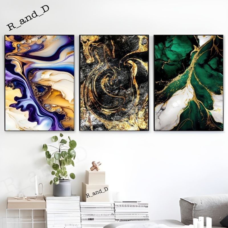 Jual Lukisan Abstract Dekorasi Rumah, Hiasan Dinding Abstrak Ukuran ...