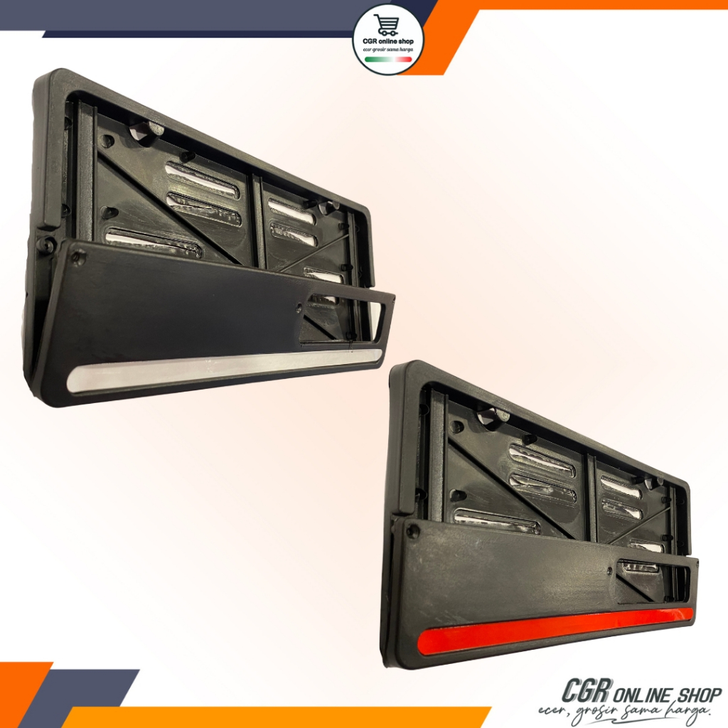 Jual Bingkai Plat Nopol Motor lis Merah - Putih 1set isi 2 | Shopee ...