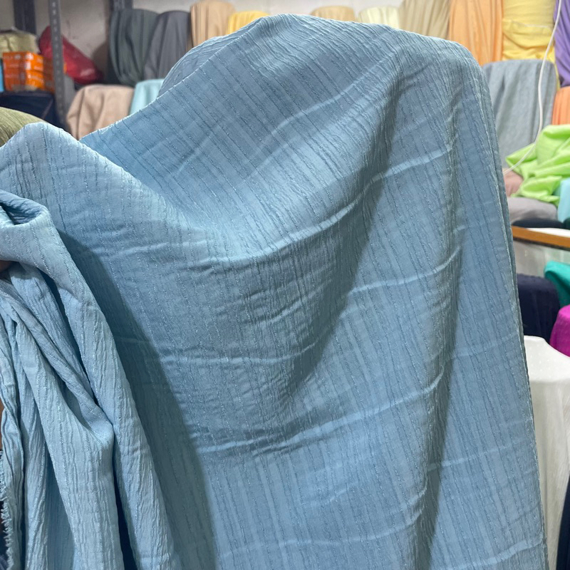 Jual kain crinkle/cey cerry crinkle,ladycrush,kerut lecek spandex(harga ...