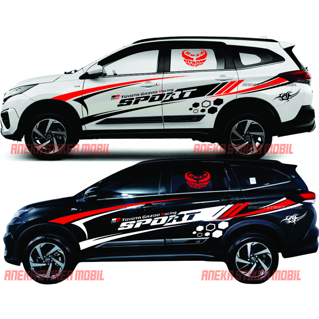 Jual Stiker Mobil Rush GR Model Venom List Simple | Shopee Indonesia