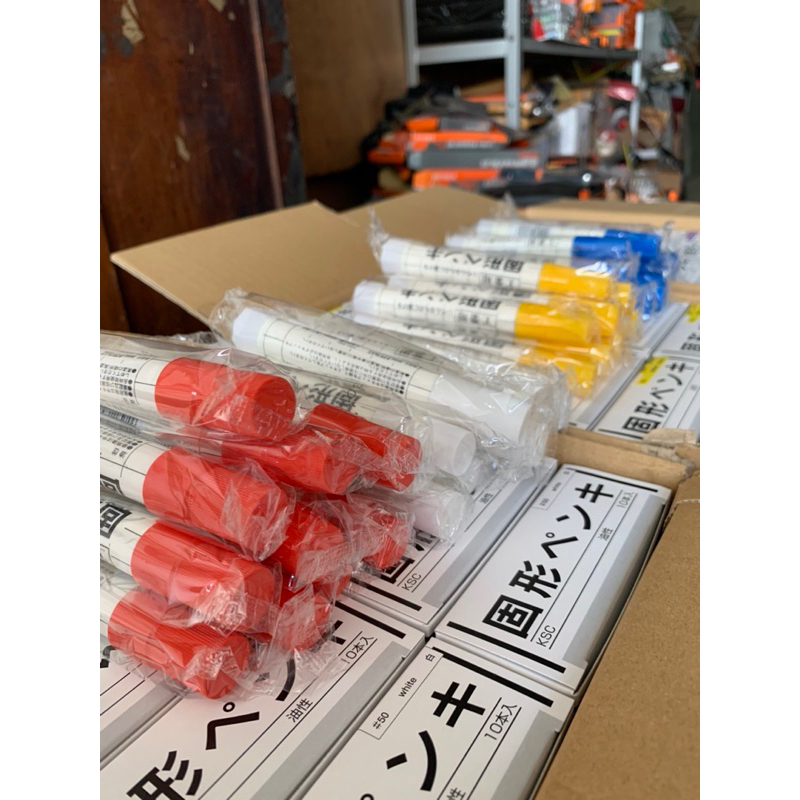Jual Solid Steel Marker SAKURA Warna Putih Kuning Merah Biru 100% ...