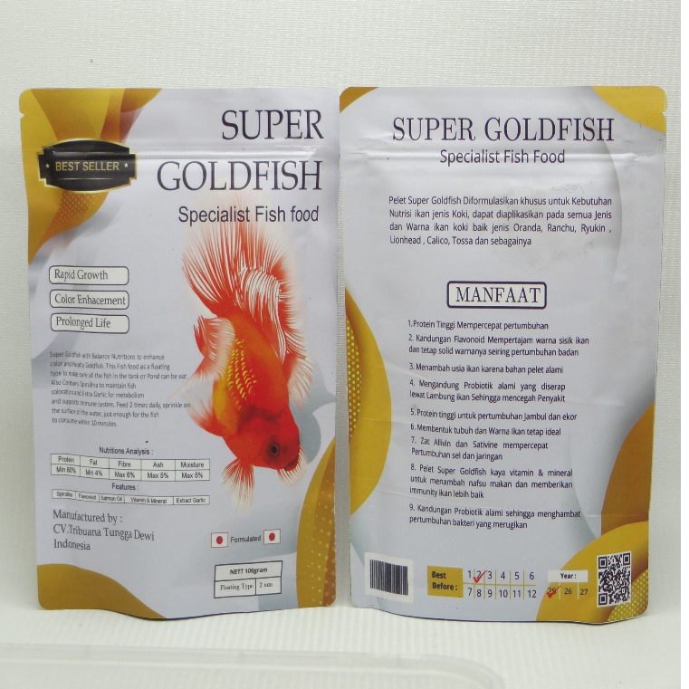 Jual SUPER GOLDFISH pelet SPESIAL ikan mas koki 100 gram | Shopee Indonesia