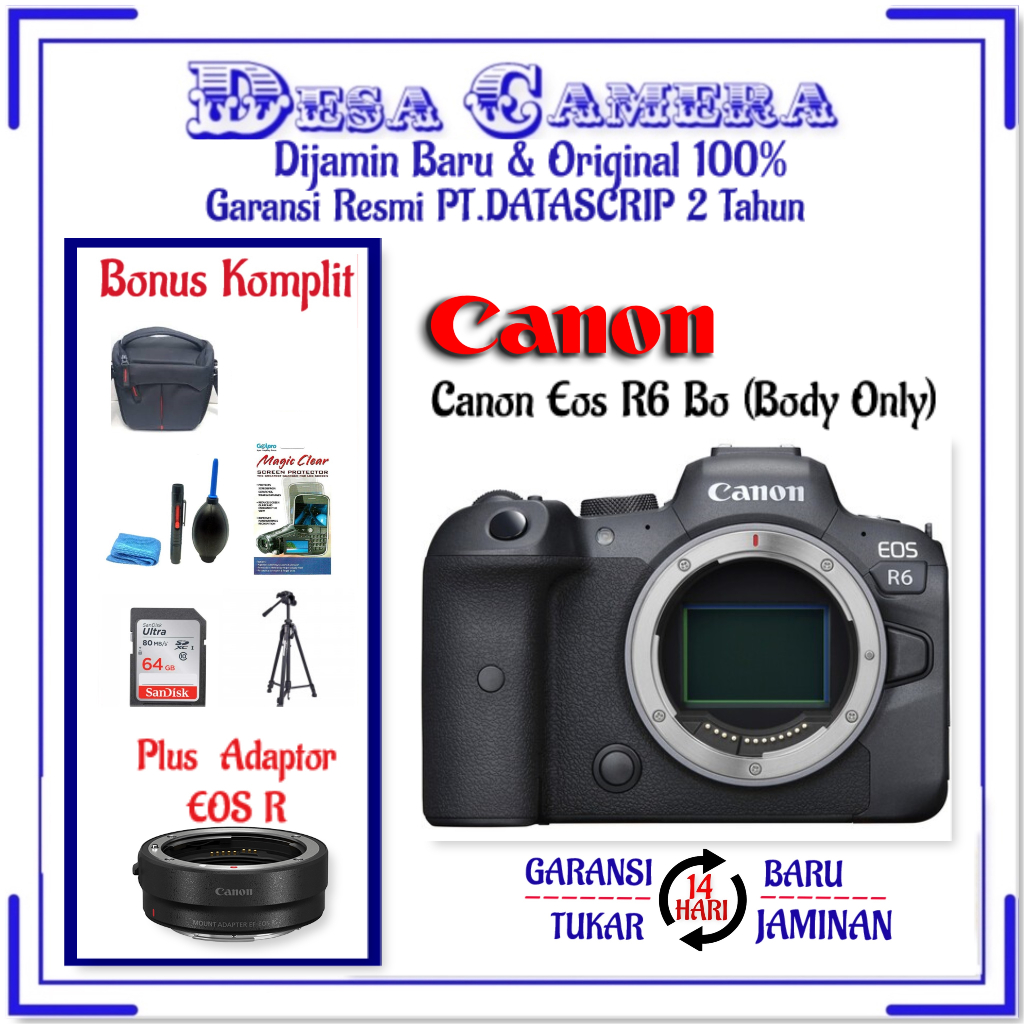 Jual CANON EOS R6 BODY ONLY GARANSI RESMI | Shopee Indonesia