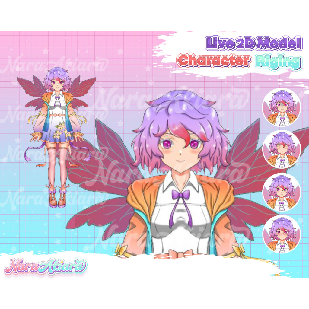 Jual Paket Karakter Anime Vtuber Live2D Siap Streaming, Streaming ...