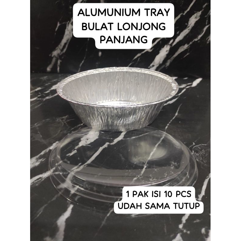 Jual ALUMUNIUM FOIL TRAY BULAT LONJONG TINGGI 1 PAK ISI 10 PCS UDAH ...