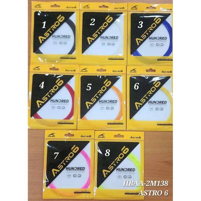 Jual Senar Badminton HUNDRED ASTRO 6 Made in TAIWAN Hndrd Hdrd Original | Shopee Indonesia