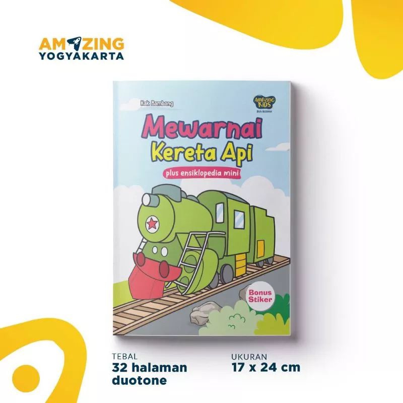 Jual Buku aktivitas anak- mewarnai kereta api-plus ensiklopedia mini- Bonus stiker | Shopee ...