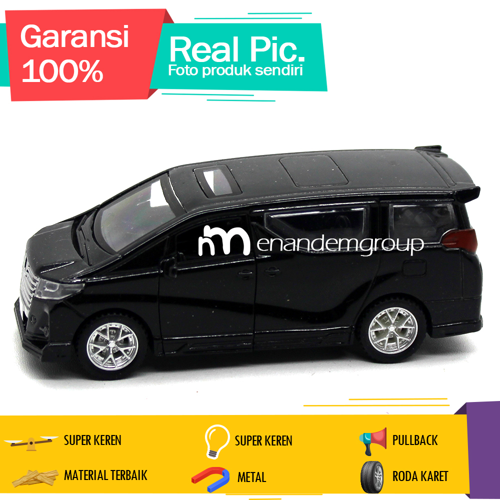 Jual Diecast Mainan Mobil Miniatur Alphard Buka Pintu Route Besi ...