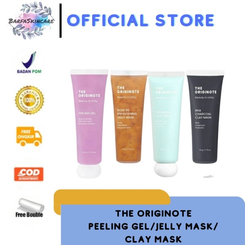 Jual The Originote Rose B3 Brightening Jelly Mask - Cerabiome Clay Mask ...
