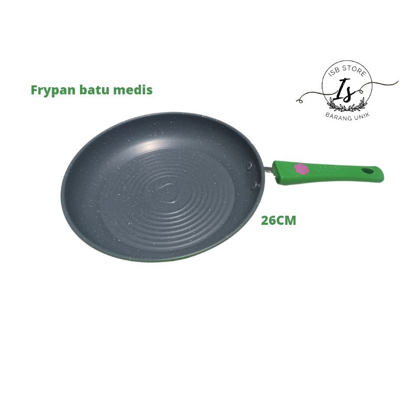 Jual FRYPAN Wajan Penggorengan / Frypan Batu Medis 26 Cm / Teflon ...