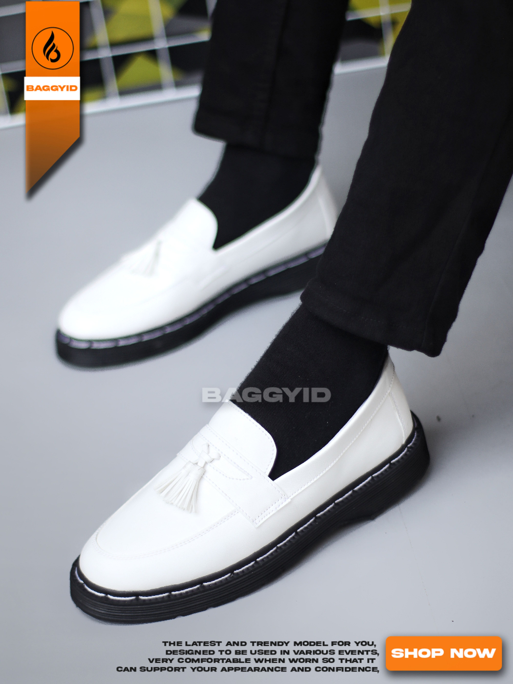 Jual Sepatu Docmart Loafers Formal White Pantofel Kerja Pria | Shopee ...