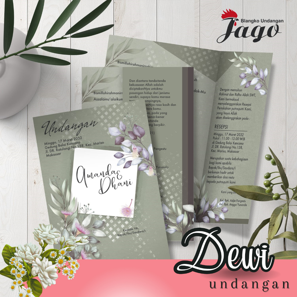 Jual Blangko Undangan Nikah atau Kertas Undangan Pernikahan Jago 72 ...