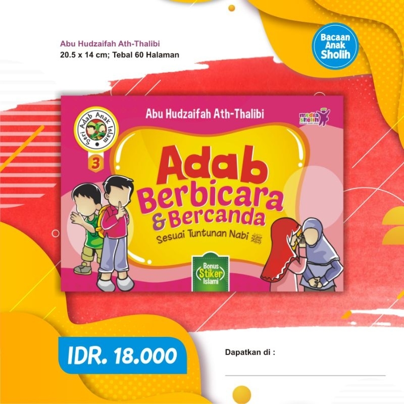 Jual Adab Berbicara dan Bercanda Sesuai Tuntunan Nabi | Shopee Indonesia