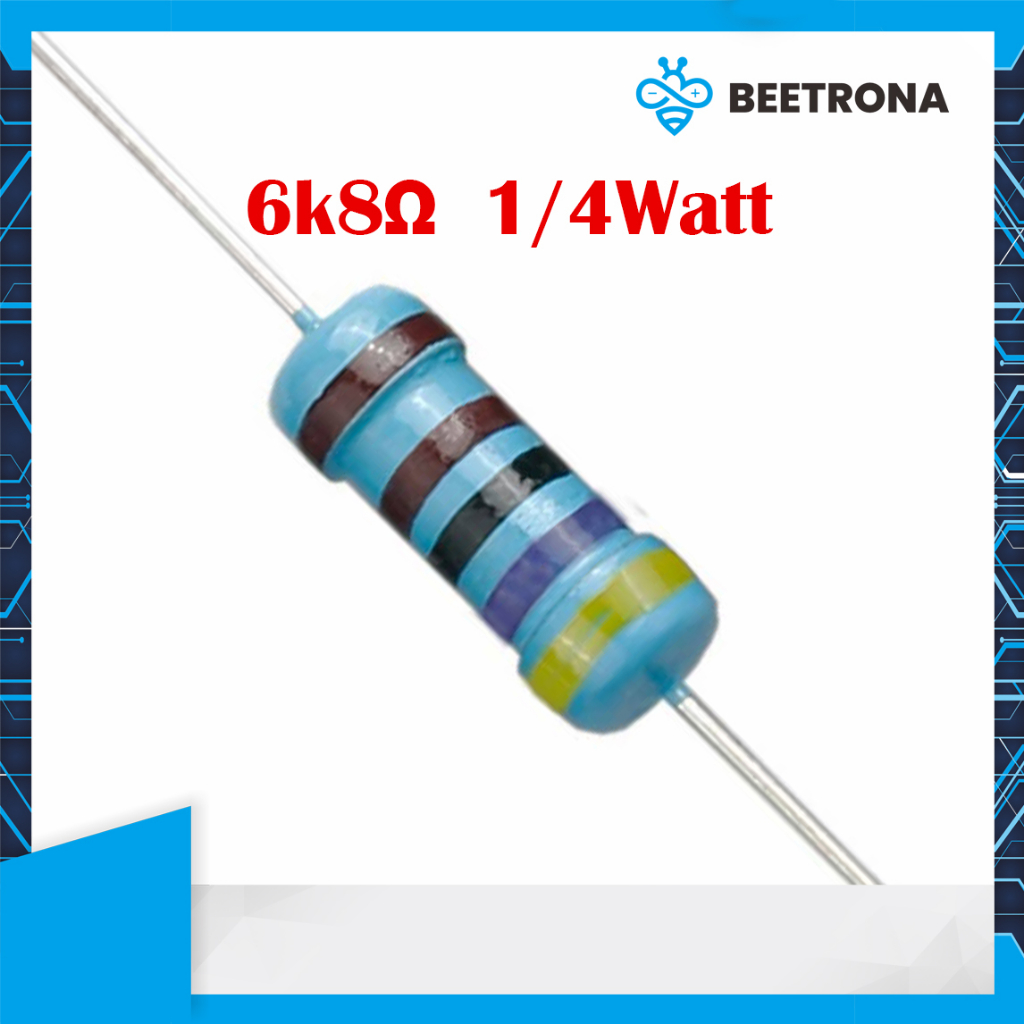 Jual Resistor 6k8Ohm 6k8 Ω 1/4W 0.25 Watt 3pcs | Shopee Indonesia
