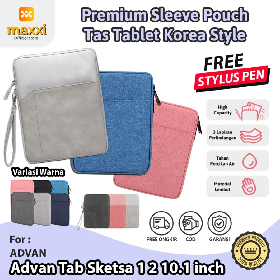 Jual Advan Tab Sketsa 1 2 10.1 inch Sleeve Case Tas Tablet Pouch Cover ...