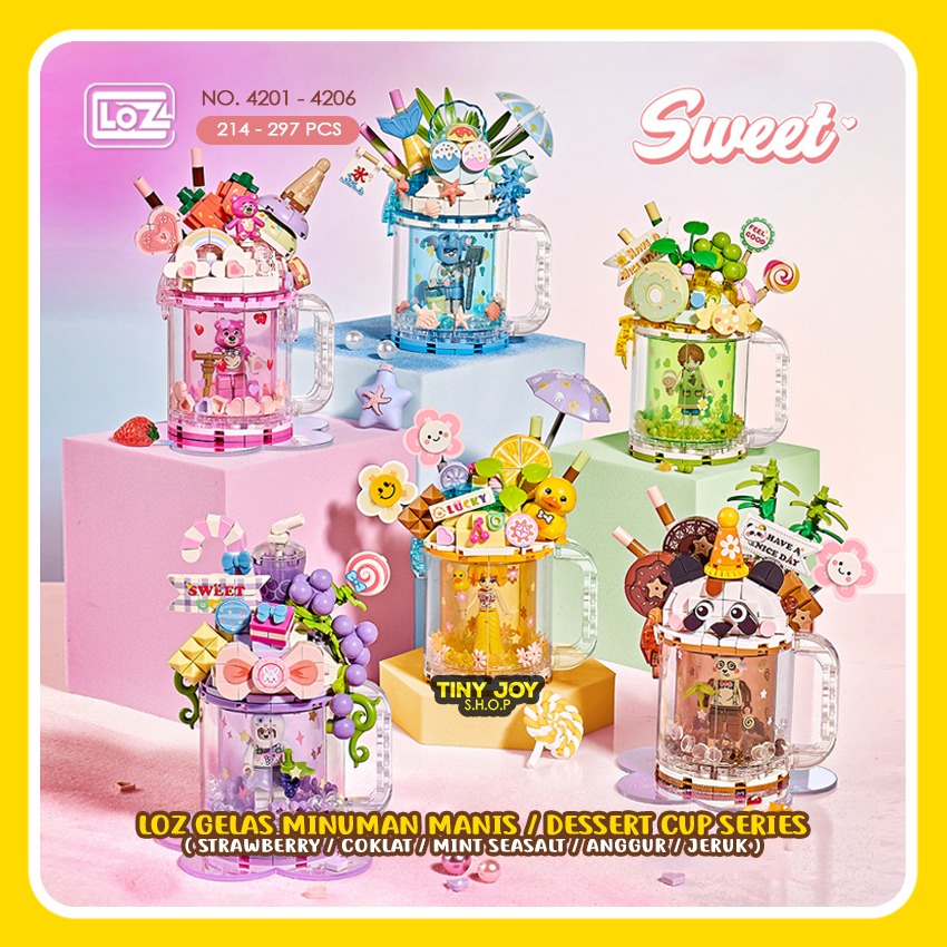 Jual LOZ Building Block ( GELAS MINUMAN MANIS ) DIY Puzzle Dessert Cup ...
