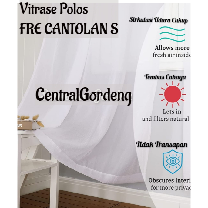 Jual Gorden Vitrase Gorden Siang Polos Sable Linen Daleman Gorden ...