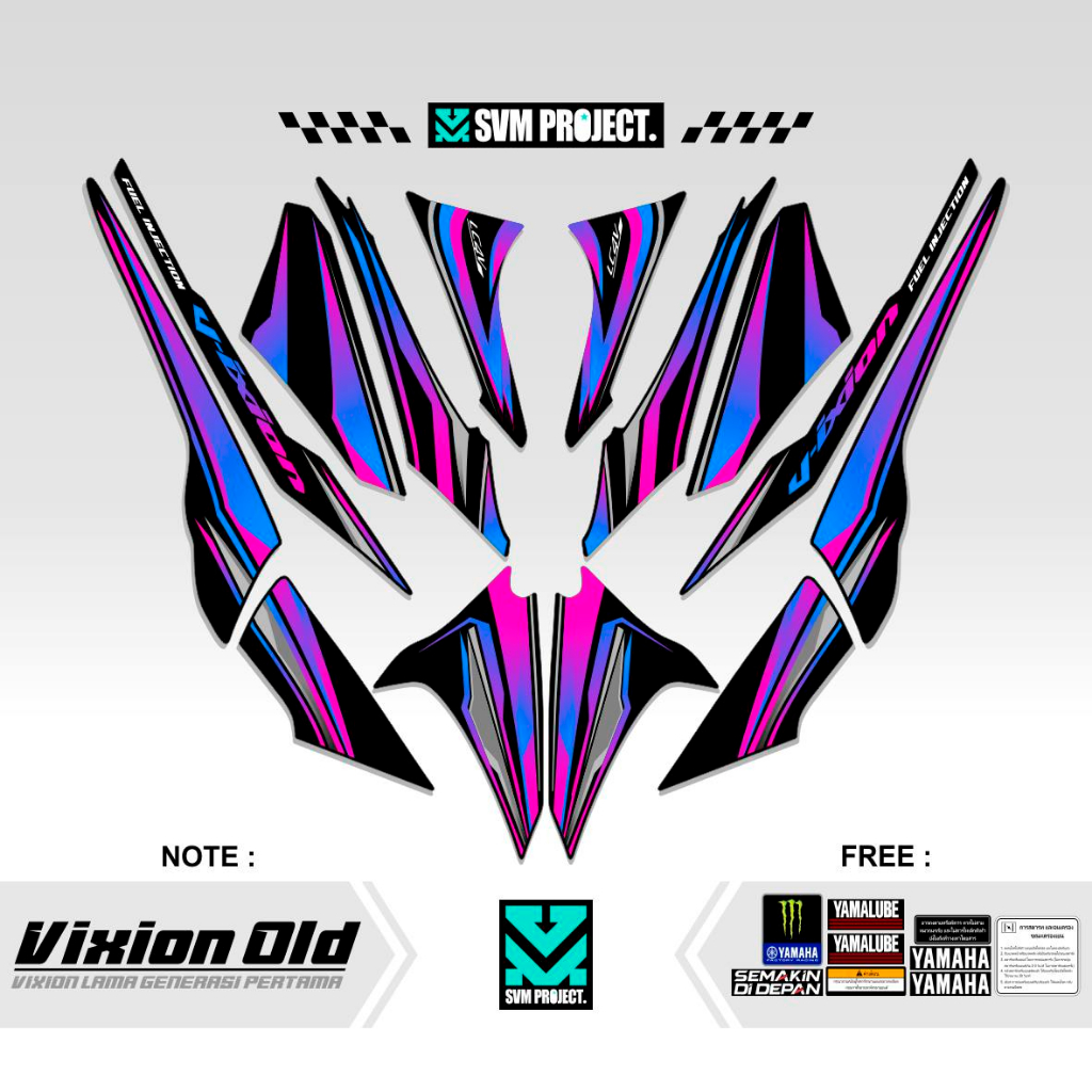 Jual STRIPING VIXION LAMA MOTIF 2 / STICKER VIXION OLD / VIXION LAMA ...