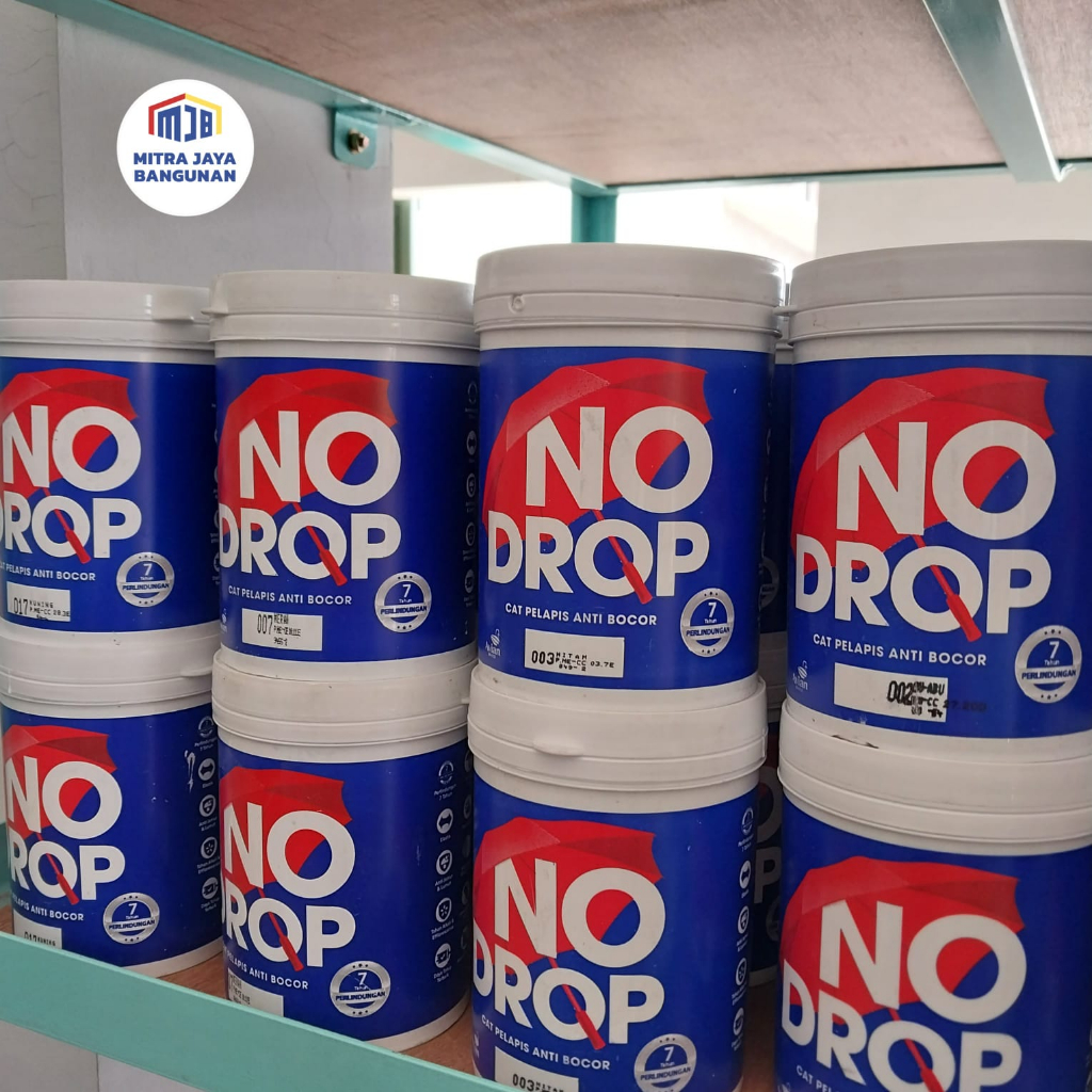 Jual NO DROP WATER PROOFING WARNA 1KG CAT PELAPIS ANTI BOCOR, NO DROP 1 KG | Shopee Indonesia
