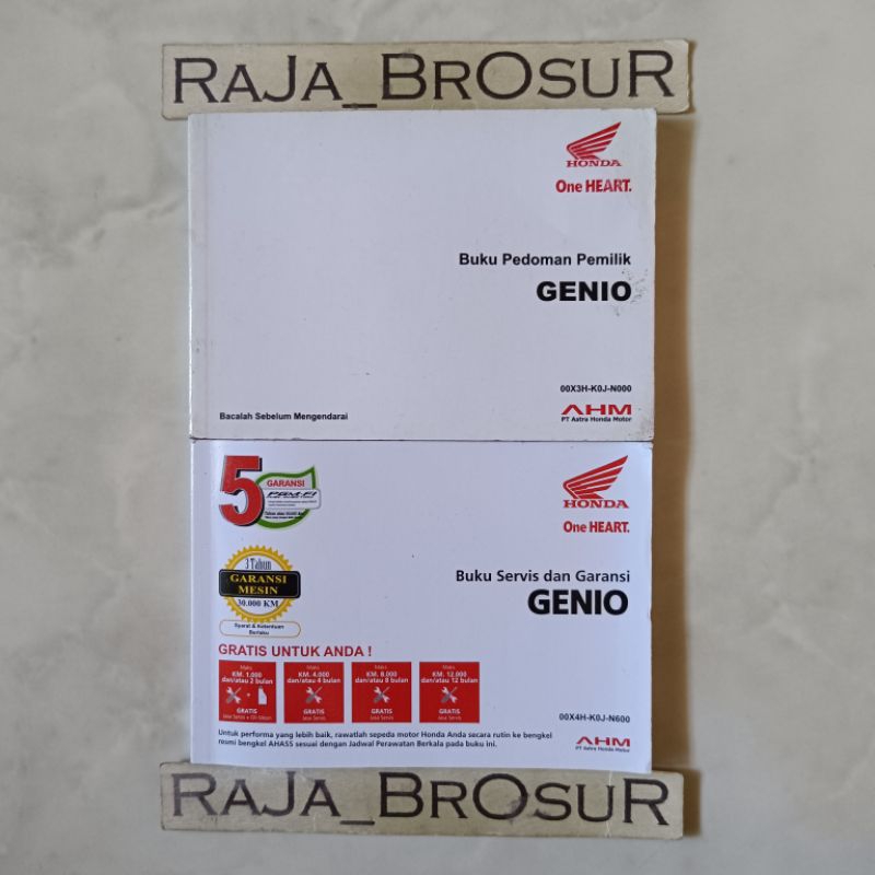 Jual Buku pedoman pemilik + Buku servis dan garansi/Manual Book Honda Genio K0J 2019 - 2022 ...