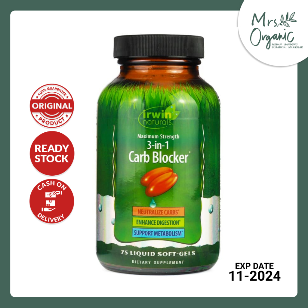 Jual Vitamin Suplemen Diet 3 in 1 Carb Blocker Irwin Naturals 75 Kapsul ...