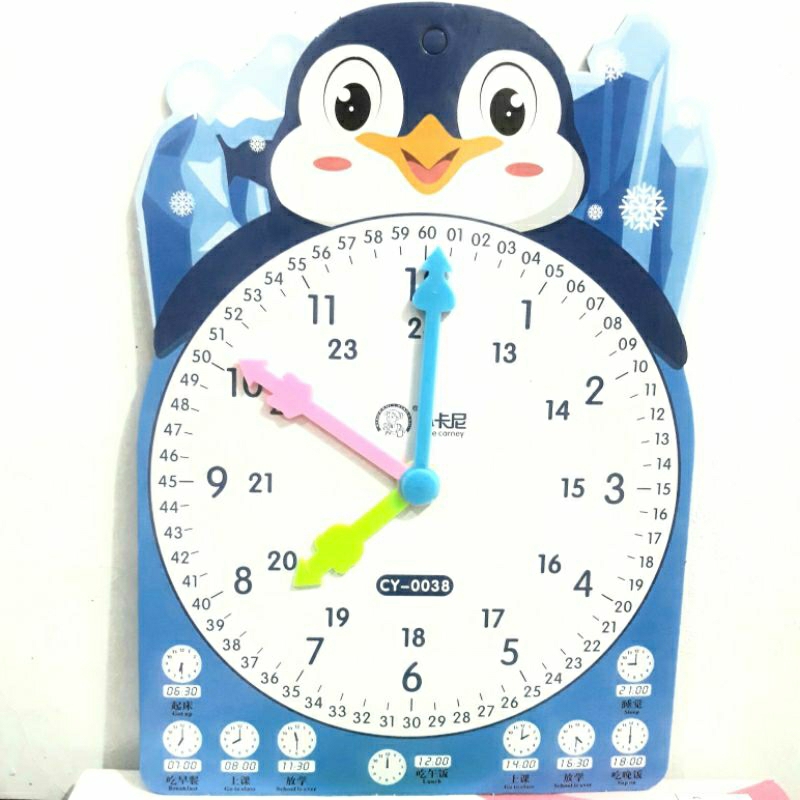 Jual JAM KARAKTER MAINAN EDUKASI ANAK BELAJAR MENGENAL MEMBACA JAM ...