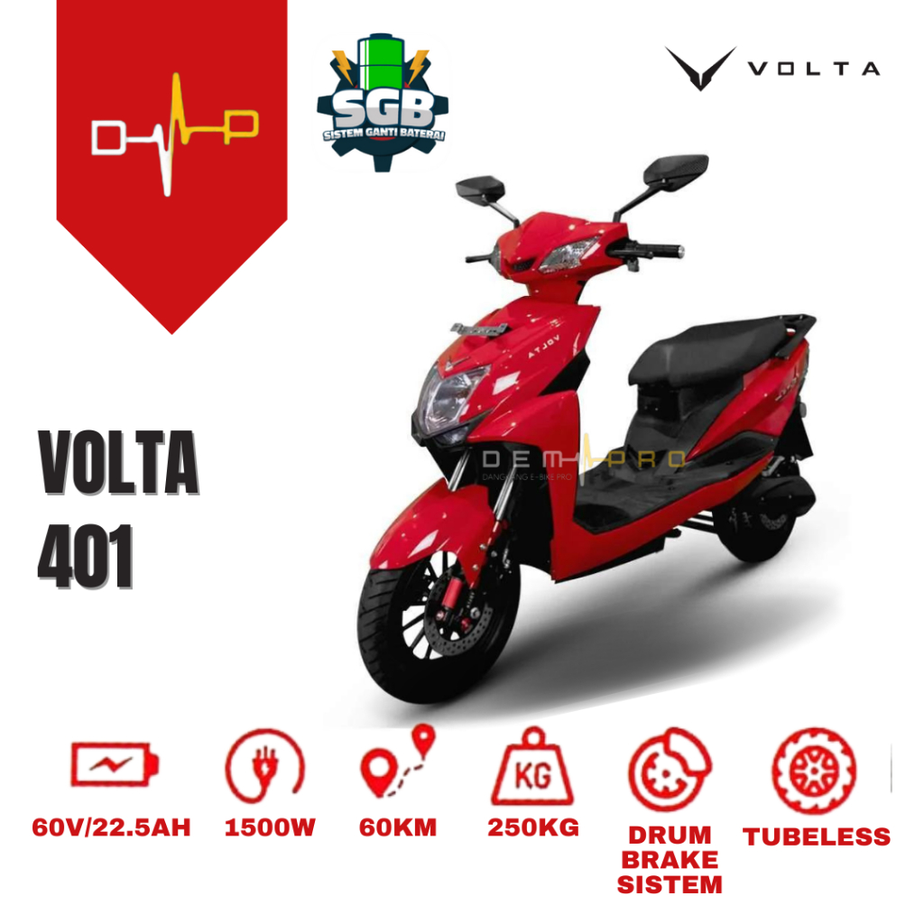 Jual Volta 401 1500W | Ban Tubeless - Include Charger-Off The Road SNI ...