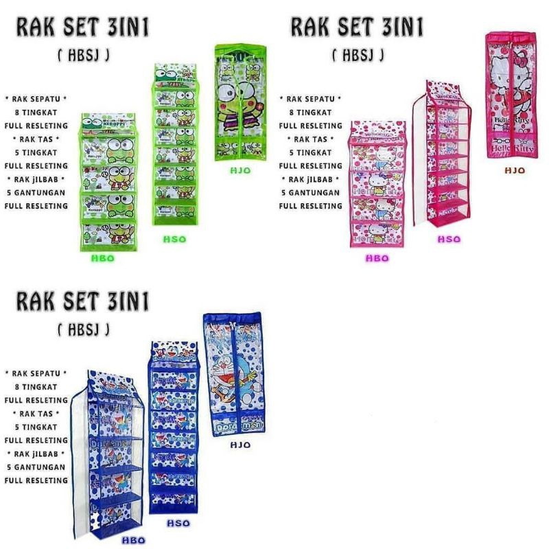Jual RAK SET 3IN1 (RAK TAS RAK SEPATU RAK JILBAB) | Shopee Indonesia