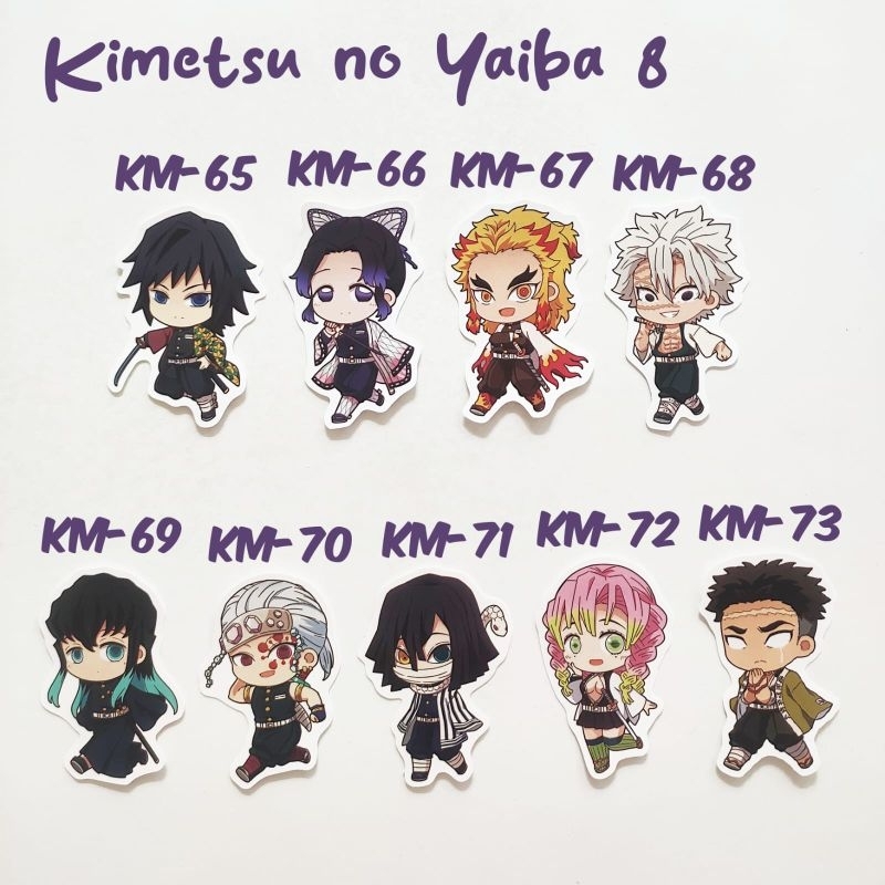 Jual Sticker Anime Kimetsu no Yaiba 8 Demon Slayer Merchandise | Shopee ...