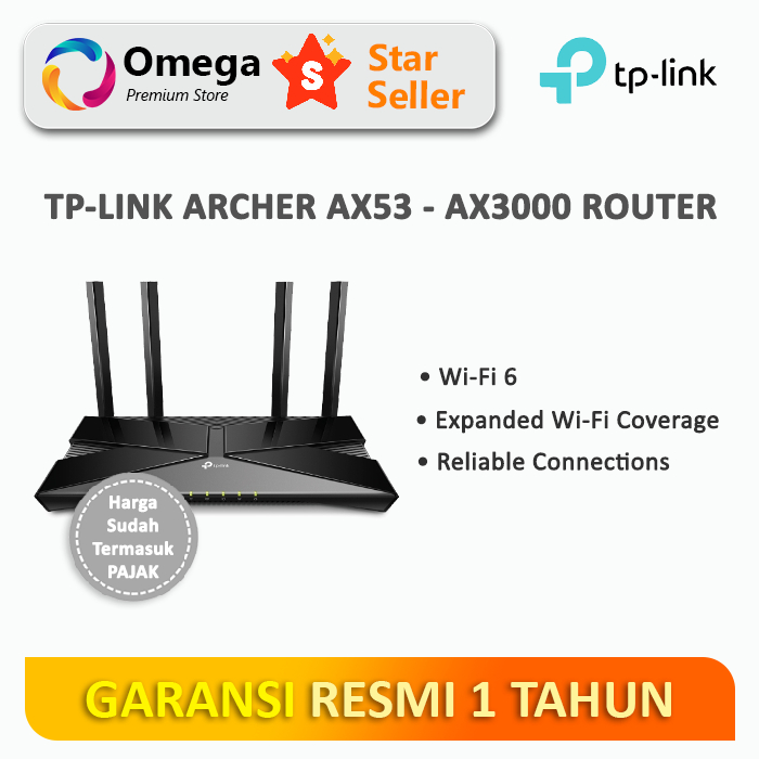 Jual Tp-Link Archer AX53 AX3000 Dual Band Gigabit Wi-Fi 6 Router | Shopee Indonesia