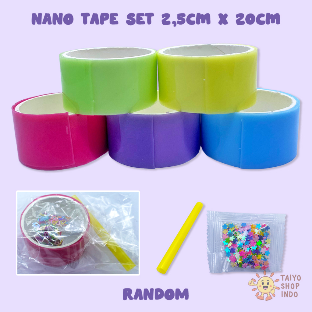 Jual TAIYO Mainan Anak Nano Tape Set 1 Meter Manik DIY Tiup Balon ...